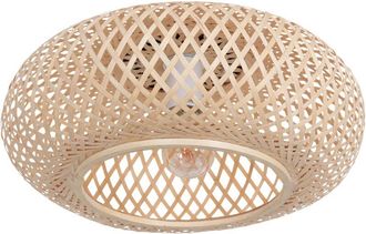 Steinhauer Steinhauer - Sienna Maze Plafonnier Cylindrique Bois Beige