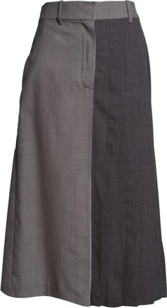 Erika Cavallini Semi Couture Femme, Jupes, Multicolore, Taille: 38 FR Jupe pliss&eacute;e asym&eacute;trique longueur cheville