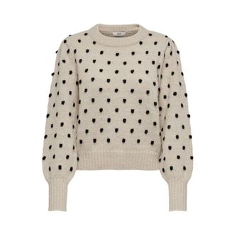 Jacqueline de Yong Jacqueline de Yong, Femme, Pulls, Beige, Taille: 40 FR Pull Beige à Pompons