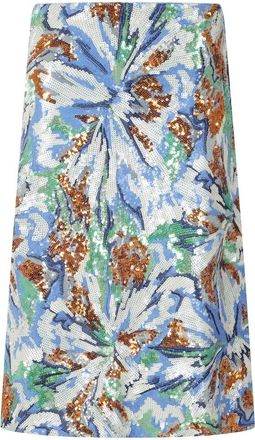 Paco Rabanne Femme, Jupes, Multicolore, Taille: 38 FR Floral-sequin Midi Skirt