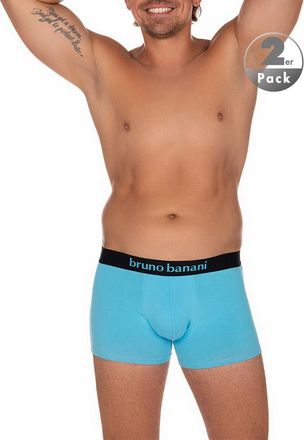 Bruno Banani Herren Shorts blau Baumwolle & Mix unifarben