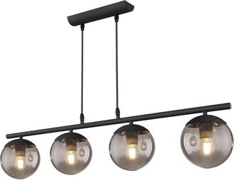 Globo Lighting suspension - Blama - noir - verre verre fum&eacute; - grande