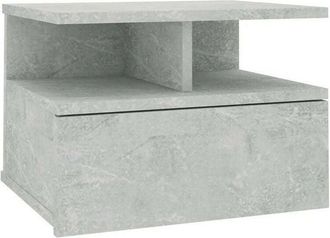 Les Tendances Table de chevet suspendue bois gris effet béton Nants