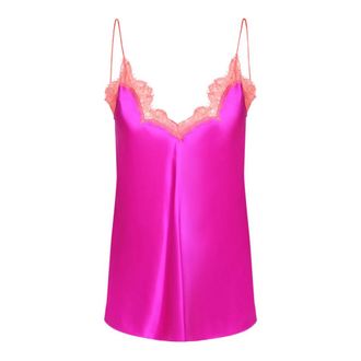 Roberto Cavalli Femme, Blouses et Chemises, Rose, Taille: 36 FR Top avec d&eacute;tails en dentelle