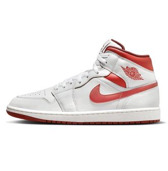 Nike Air Jordan 1 Mid SE Mens Trainers White/Lobster/Dune Red/Sail FJ3458-160 UK 8.5 (EU 43), White Lobster Dune Red Sail, 43 EU