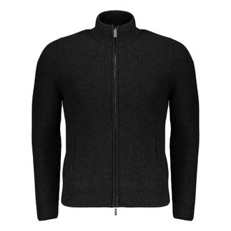 Moorer Zip Cardigan - - Knitwear - Herren - Schwarzk - S