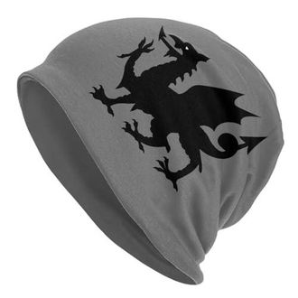 Generic Femme Homme Hiver Chapeaux Drapeau du Dragon Gallois Bonnet dhiver Doux Bonnet &Agrave; Revers Classique Bonnets Tricot&eacute; pour Hiver Course Patinage