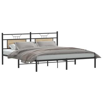 vidaXL Giroletto Senza Materasso Rovere Sonoma 160x200cm In Truciolato - Vidaxl
