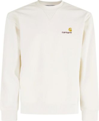 Carhartt Work in Progress Homme, Sweatshirts et sweats &agrave; capuche, Blanc, Taille: L American Script SweaT-shirt