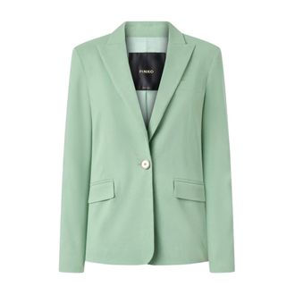 Pinko Jacke aus Leinenmischung - - Jackets - Damen - Gr&uuml;n - XL