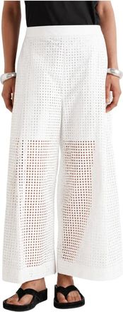Meimeij Femme, Pantalons, Blanc, Taille: 44 FR M6Ea37 Wide Pantalons