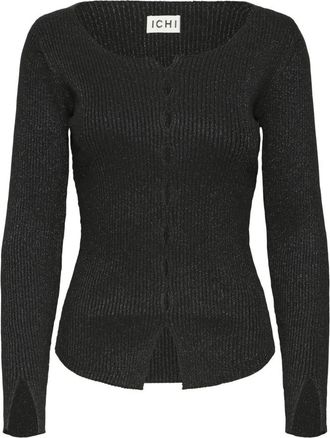 Ichi Ichi, Femme, Pulls, Noir, Taille: 40 FR Cardigan
