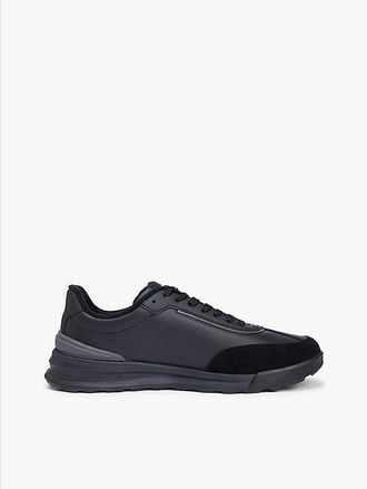 Tommy Hilfiger Baskets multitextures avec cuir r&eacute;tro