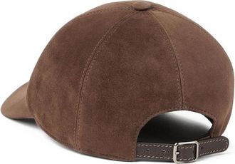 Brunello Cucinelli MCAP9F151 Suede Baseball Cap - Brown