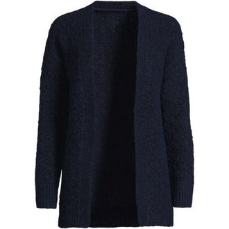 Lands End Offener Soft Touch Cardigan, Damen, Gr&ouml;&szlig;e:40-42 petite, Blau, Polyester/Viskose/Polyester-Mischung, by Lands End