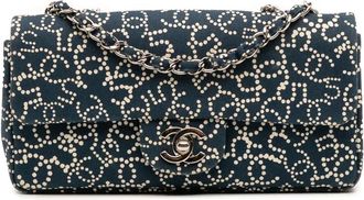 Chanel petit sac port&eacute; &eacute;paule CC No. 5 Flap (2005-2006) - Bleu