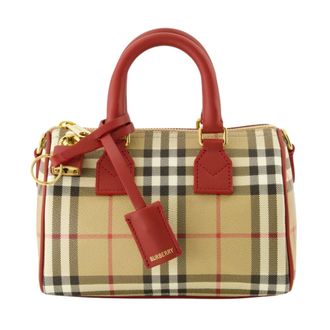 Burberry Femme, Sacs, Beige, Taille: ONE Size Mini Sac Bowling Check