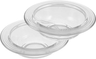 BESPORTBLE 2 St&uuml;ck Pack Glas Wachsschmelzschalen 95cm Hitzebest&auml;ndige Ersatzschalen f&uuml;r Wachsbrenner Schnelles Gleichm&auml;&szlig;iges Erhitzen Transparent Aromatherapie f