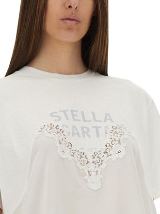 Stella McCartney Lace Insert T-Shirt - White