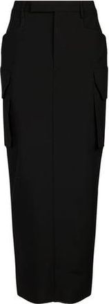 Rick Owens Jupe longue ajust&eacute;e en laine