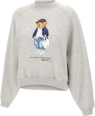Polo Ralph Lauren Femme, Sweatshirts et sweats &agrave; capuche, Gris, Taille: 44 FR Polo Bear SweaT-shirt