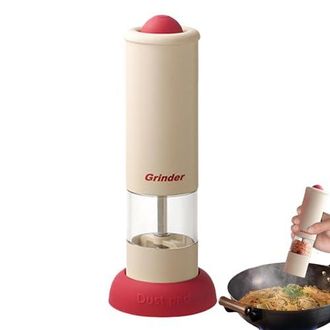 Generic Moulin &agrave; poivre &eacute;lectrique - Moulin &agrave; sel et poivre automatique - Moulin &agrave; assaisonnement rechargeable avec grossi&egrave;ret&eacute; r&eacute;glable, gadget de cuisine po