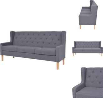 vidaXL Vidaxl - 3-Sitzer Sofa Stoff Grau - 3-Sitzer Sofa - Grau - Wohnlandschaft - Couch - Sessel