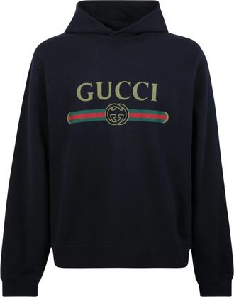 Gucci Sweatshirt aus Kaschmir-Mischgewebe mit Print - - Sweatshirts & Hoodies - Herren - Blau - M