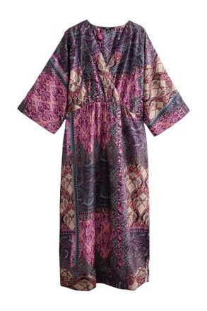 Next Midikleid Tailliertes Midikleid mit Kimono&auml;rmeln (1-tlg)