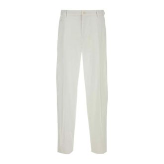 Dolce & Gabbana Homme, Pantalons, Blanc, Taille: S Pantalon en coton stretch