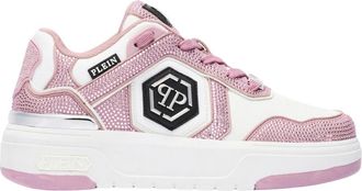 Philipp Plein unisex, Chaussures, Rose, Taille: 42 EU Low-Top Baskets Sk8R Strass