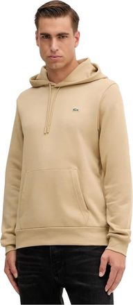 Lacoste Sweat &agrave; capuche en molleton de coton - Homme - Sweatshirts et sweats &agrave; capuche - Beige - Taille: 3XL