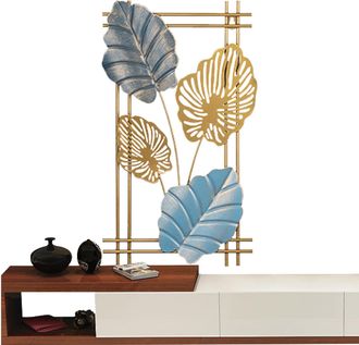 Generic Ginkgo Metal Wall Art, Metal Golden 3D Wall Art | Multifunktionale Wandkunst für Schlafzimmer, elegante Wanddeko für Wohnzimmer, Hotel, Flur