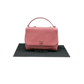 Chanel Pink Calfskin Stitched Small Flap Bag