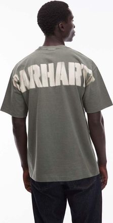 Carhartt Work in Progress Locker sitzendes, robustes T-Shirt in Khaki-Grün