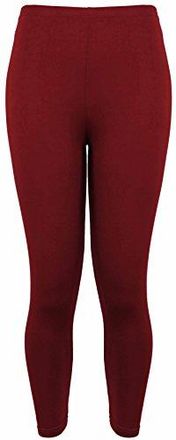 Purple Hanger Neuf Femmes Grandes Tailles Jersey Extensible Legging Femmes uni Pantalon élastique Pantalon - Bordeaux, EU 56-58