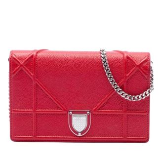 Dior Pre-owned Wallet on Chain - Femme - Pre-owned - Rouge - Taille: ONE Size