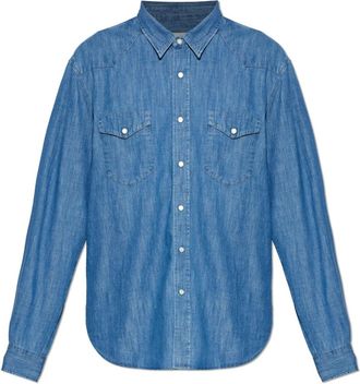 Officine G&eacute;n&eacute;rale Homme, Chemises, Bleu, Taille: M Maverick Shirt