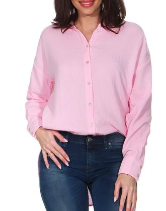Vero Moda Damen Vmnatali Nia Ls Loose Shirt WVN Ga Noos, Roseate Spoonbill, X-Large