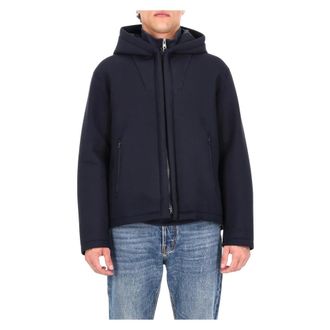Herno Veste &agrave; capuche zipp&eacute;e - Homme - Sweatshirts et sweats &agrave; capuche - Bleu - Taille: XL