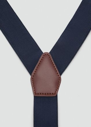 Mango Verstellbare elastische Riemen mit Lederdetails marineblau - Herren - Einheitsgröße - MANGO MAN