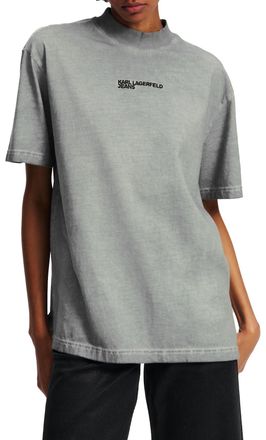 Karl Lagerfeld Relaxed Washed Tee, Monument, S