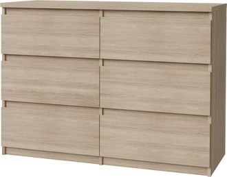 Loftscape home24 Kommode IV 110 x 80 x 42cm Braun/Eiche Sonoma Dekor