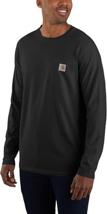Carhartt Work in Progress Force Relaxed Fit Midweight Long-Sleeve Pocket T-Shirt Utilitaire de Travail, Black, XXL pour des Hommes