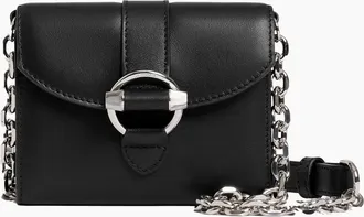 Le Tanneur Porte cartes à bandoulière amovible Pia en cuir lisse