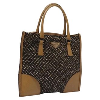 Prada Pre-owned Wolle handtaschen - - Pre-owned - Damen - Braun - ONE SIZE