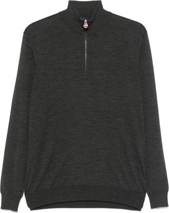 Kiton Pullover mit Rei&szlig;verschluss - Grau