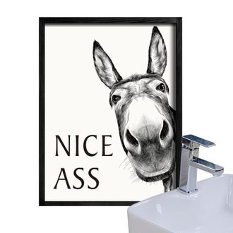 Generico Lustige Badezimmerbilder, Leinwandbild, 30 x 40 cm, mit Motiv Vaya, Wanddekoration f&uuml;r Bad und Zuhause, f&uuml;r Zuhause, WC, Schlafzimmer, Restaurant, Gal