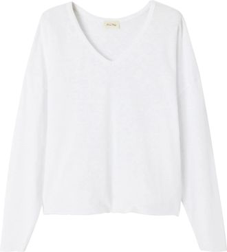 American Vintage T-shirt Manches Longues Col V Sonoma American Vintage