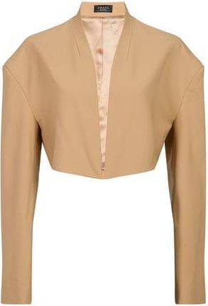 A.W.A.K.E. Veste sans col en laine m&eacute;lang&eacute;e